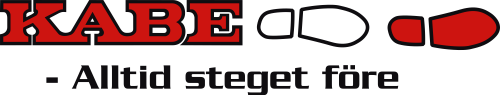 Logo KABE Datorskuren dekal Logo Kabe alltid steget före